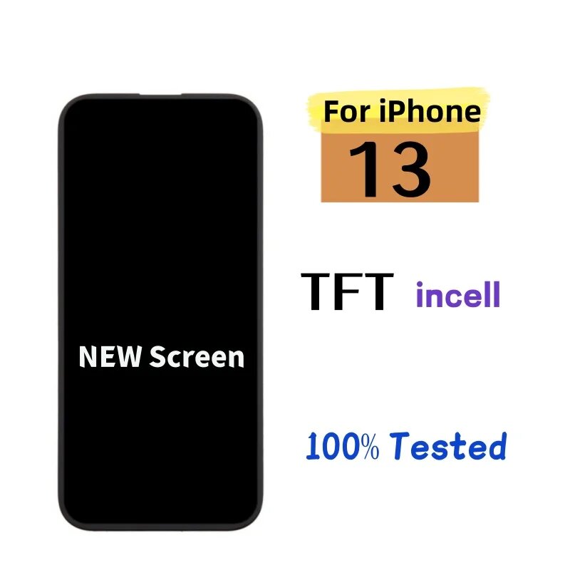 Новый TFT OLED ЖК-дисплей для iPhone 13 14 Pro Max Дисплей для iPhone 14 Plus incell 3D сенсорный экран в сборе с дигитайзером Запасная часть For 13-TFT