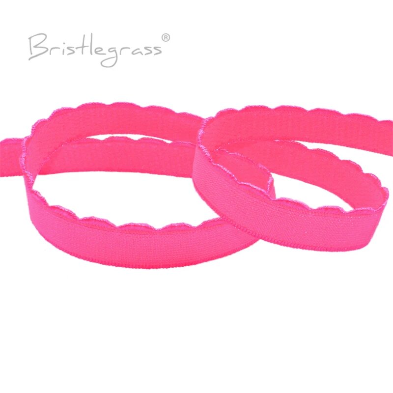 BRISTLEGRASS Нейлоновые эластичные ленты для бюстгальтеров Розовый, 15mm-5 Yards, Virtual Pink
