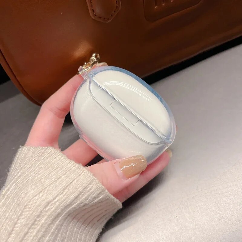 Защитный чехол для наушников QCY C30, милый силиконовый прозрачный чехол с цветком/мультяшным рисунком для наушников QCY C30s, чехол