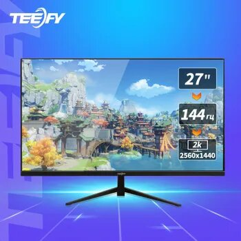 Teefy 27" Монитор 2K 144 гц игровой плоский без рамки, черный