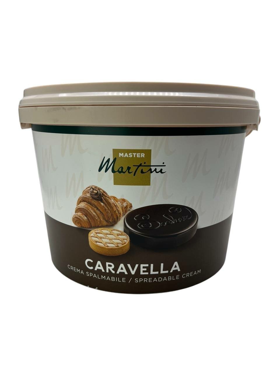 Шоколадная паста с лесным орехом, начинка Caravella Cream Hazelnut (8% фундук), ведро 13 кг