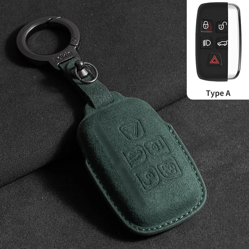 Чехол для ключей от автомобиля для Land Rover Range Rover Sport Evoque Freelander Velar Discovery 4, Jaguar XE XJ XF, замшевый автомобильный брелок