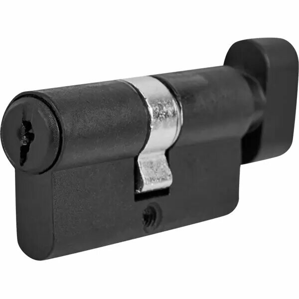 Цилиндр Зенит МЦ1П-5-60, 30x30 мм, ключ/вертушка, цвет черный