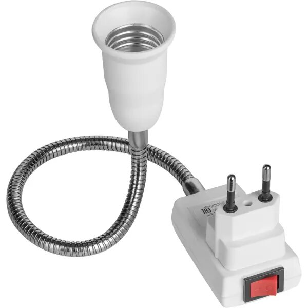 Переходник-вилка с выключателем 220 В без заземления 4 А 300 мм