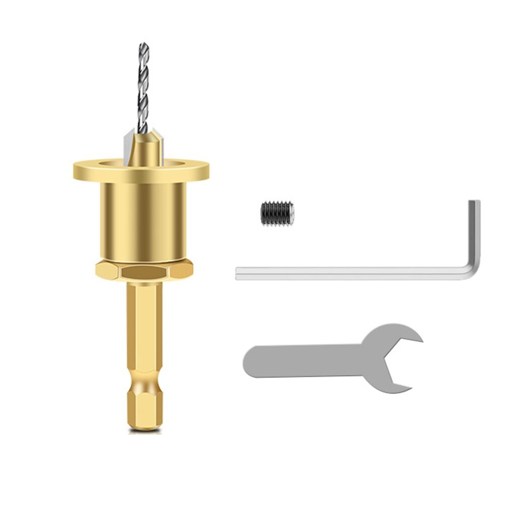 Регулируемая шестигранная ручка фреза деревообрабатывающий инструмент зенковка сверло фреза для установки дерева предельное отверстие