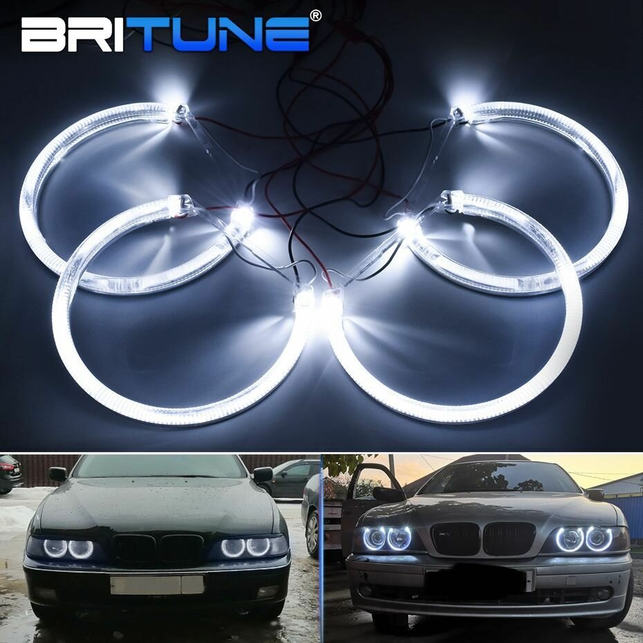 Светодиодный ангельских глаз BMW E36 E38 E39 E46 LED HALO Дневные ходовые огни 131mm