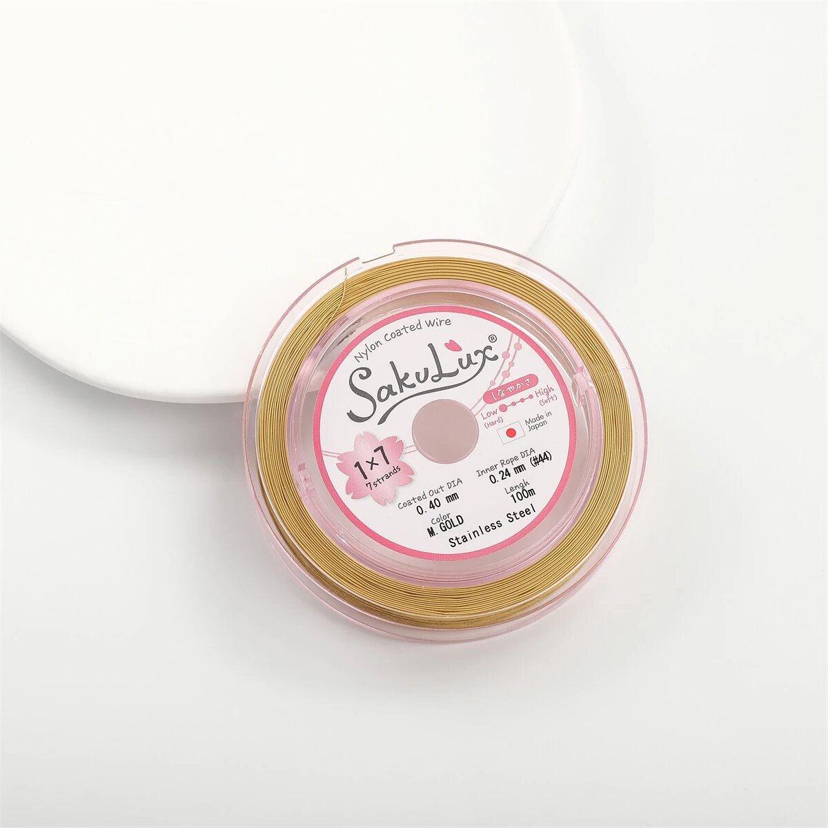 Стальная проволока Sakulux 1x7, 0.4 мм, Gold Color
