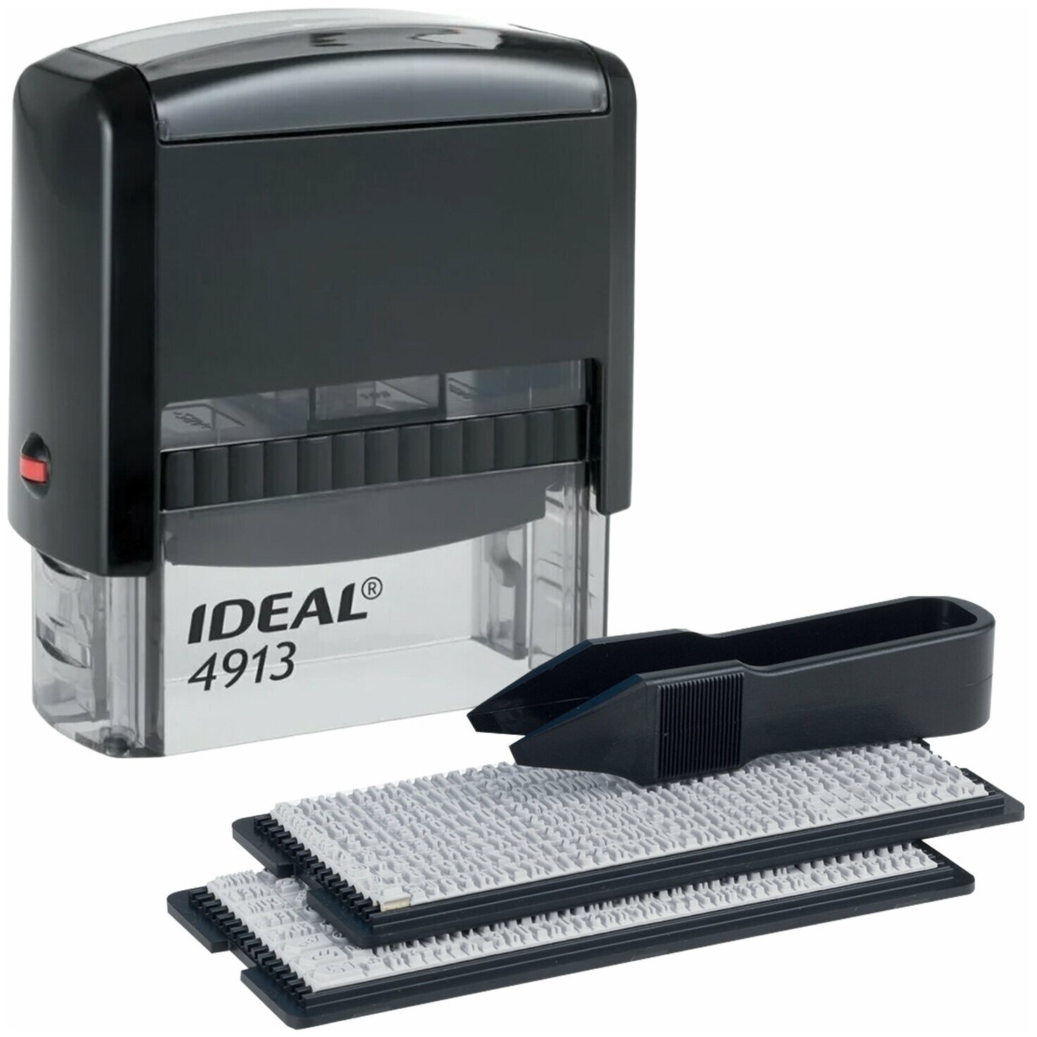 Штамп самонаборный 5-строчный, оттиск 58х22 мм, без рамки, TRODAT IDEAL 4913 P2, кассы В комплекте, 125428, в наборе 1 компл.