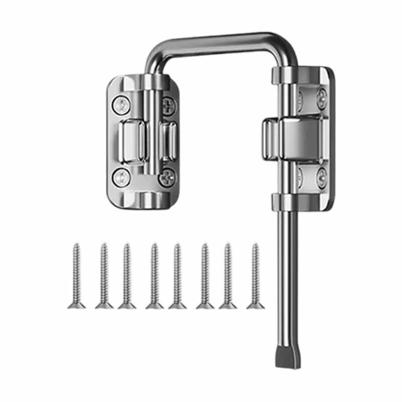 Защелка из нержавеющей стали, дверная защелка, пряжка дверцы шкафа, многоугловой засов раздвижной двери-серебристый