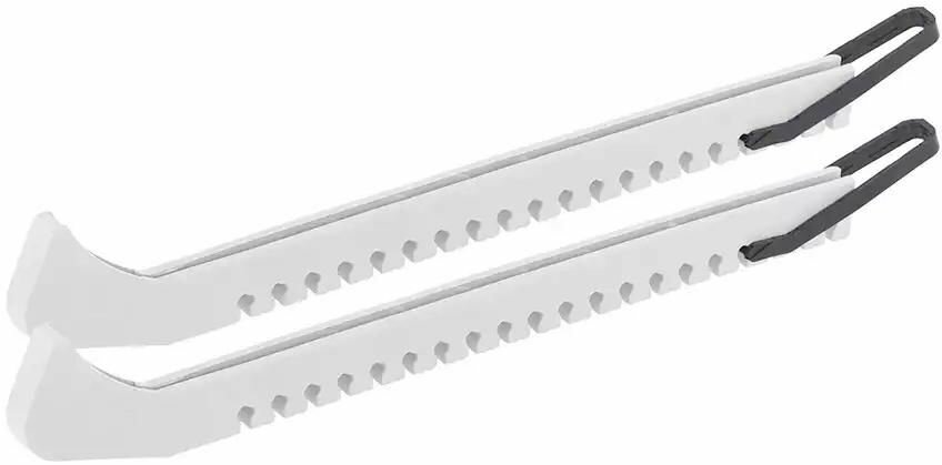 Чехлы для лезвий коньков КНР белые, на обе ноги, с фиксирующими резинками