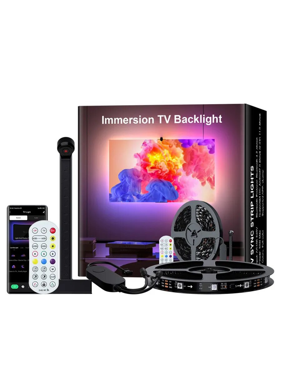 Синхронизированная с телевизором цветовая полоса RGB Phantom