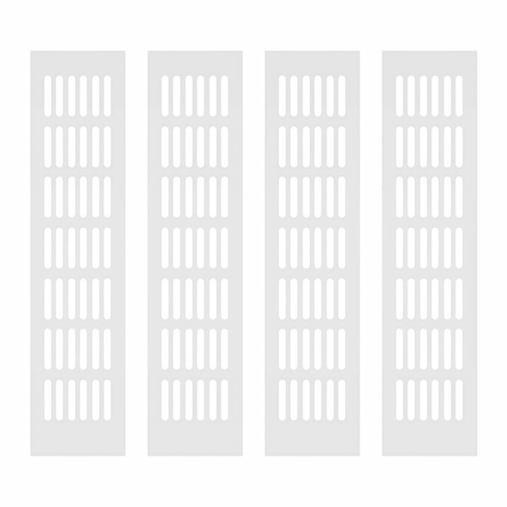 4 части двустороннего дышащего шкафа из алюминиевого сплава с декоративным покрытием для отвода тепла и вентиляции 80*300 мм-серебристый