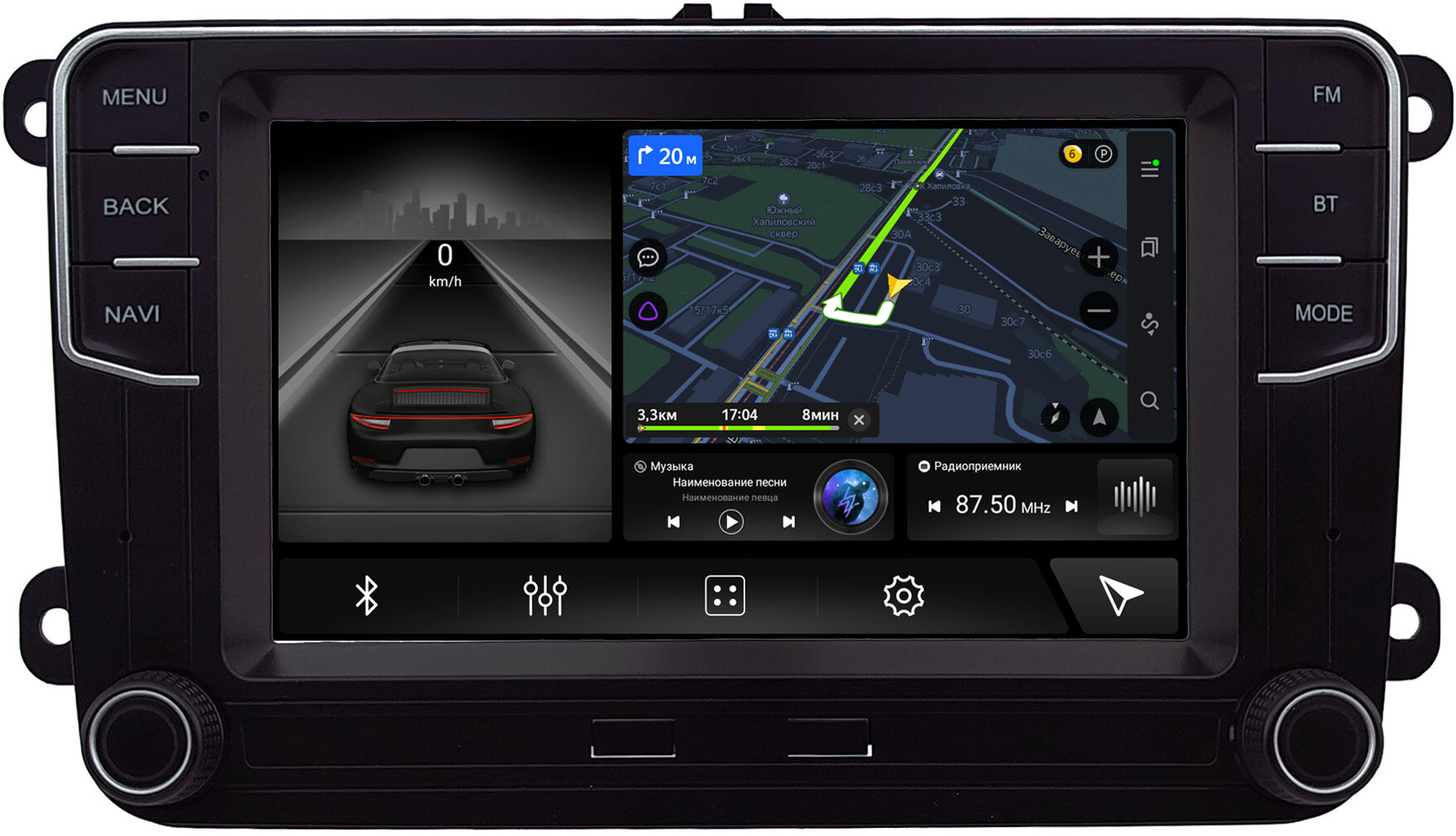 Штатная магнитола Volkswagen Amarok, Caddy, Golf, Passat, Polo Canbox Logic-i3 5731-RP-0548-496 Android 11 (4G-SIM, 6/128, DSP, QLed, 360)