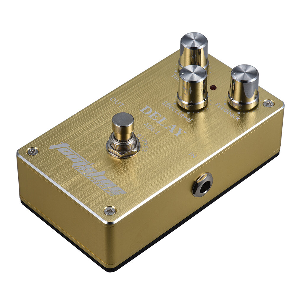 Педаль задержки Aroma ADL-1 с алюминиевым корпусом, True Bypass, диапазон задержки 50-400 мс, идеальна для гитаристов