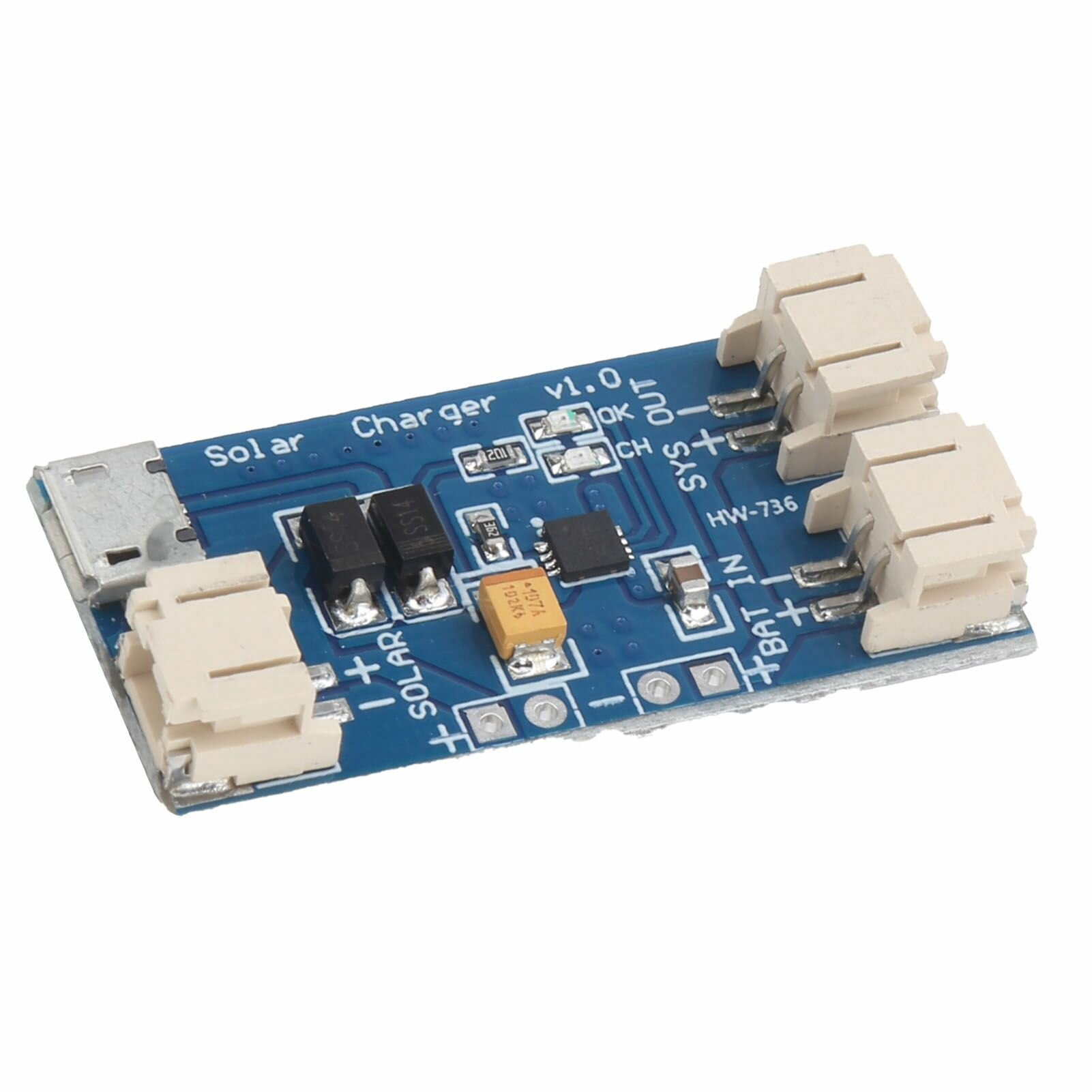 Мини-плата для зарядки на солнечной батарее CN3065, USB-модуль для зарядки литиевых аккумуляторов, 500 мА постоянного тока, 4,4 6 В, эффективный источник питания