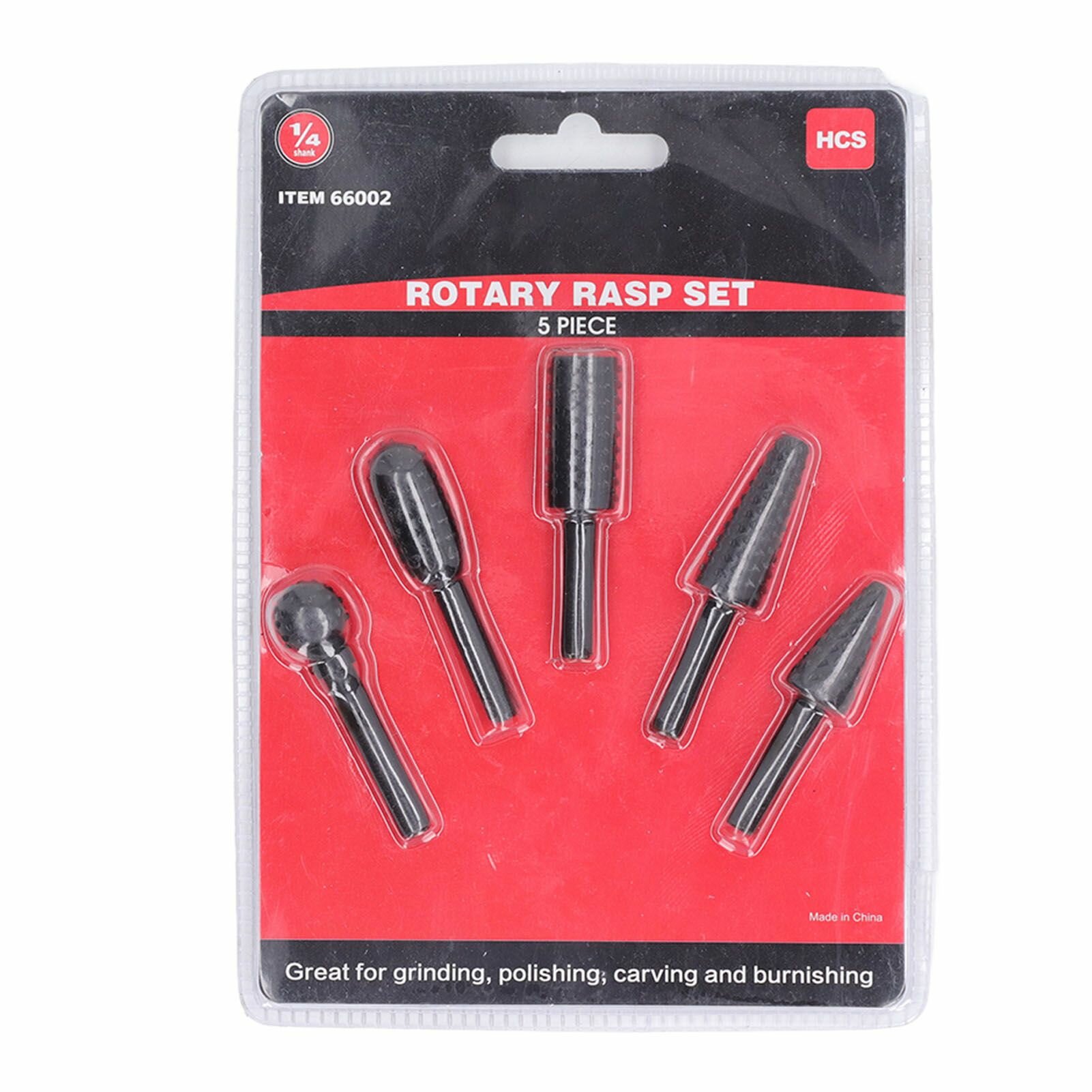 Набор из 5 борфрез с хвостовиком 1/4 дюйма для шлифовальных машинок, гравировки по дереву, шлифовки и портирования.