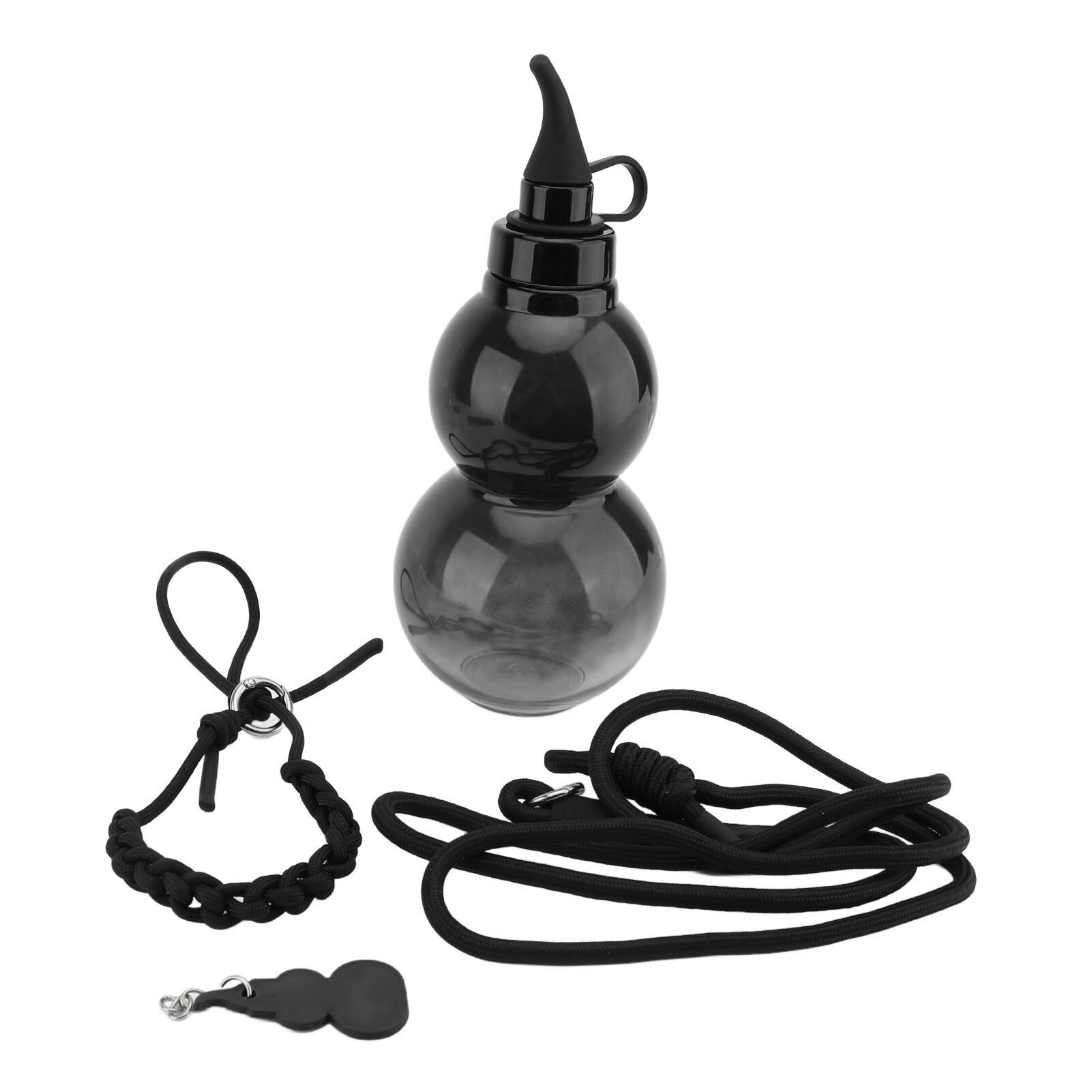 Бутылка для воды из тыквы, спортивная, 800 мл, с защитой от падений и протечек, портативная, дорожная, прочная, черная, без бисфенола А