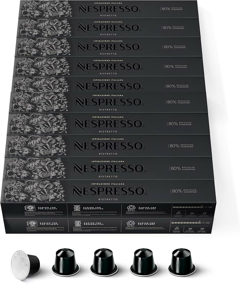 Кофе в капсулах Ispirazione Ristretto Italiano Nespresso, 20 упаковок, 200 капсул