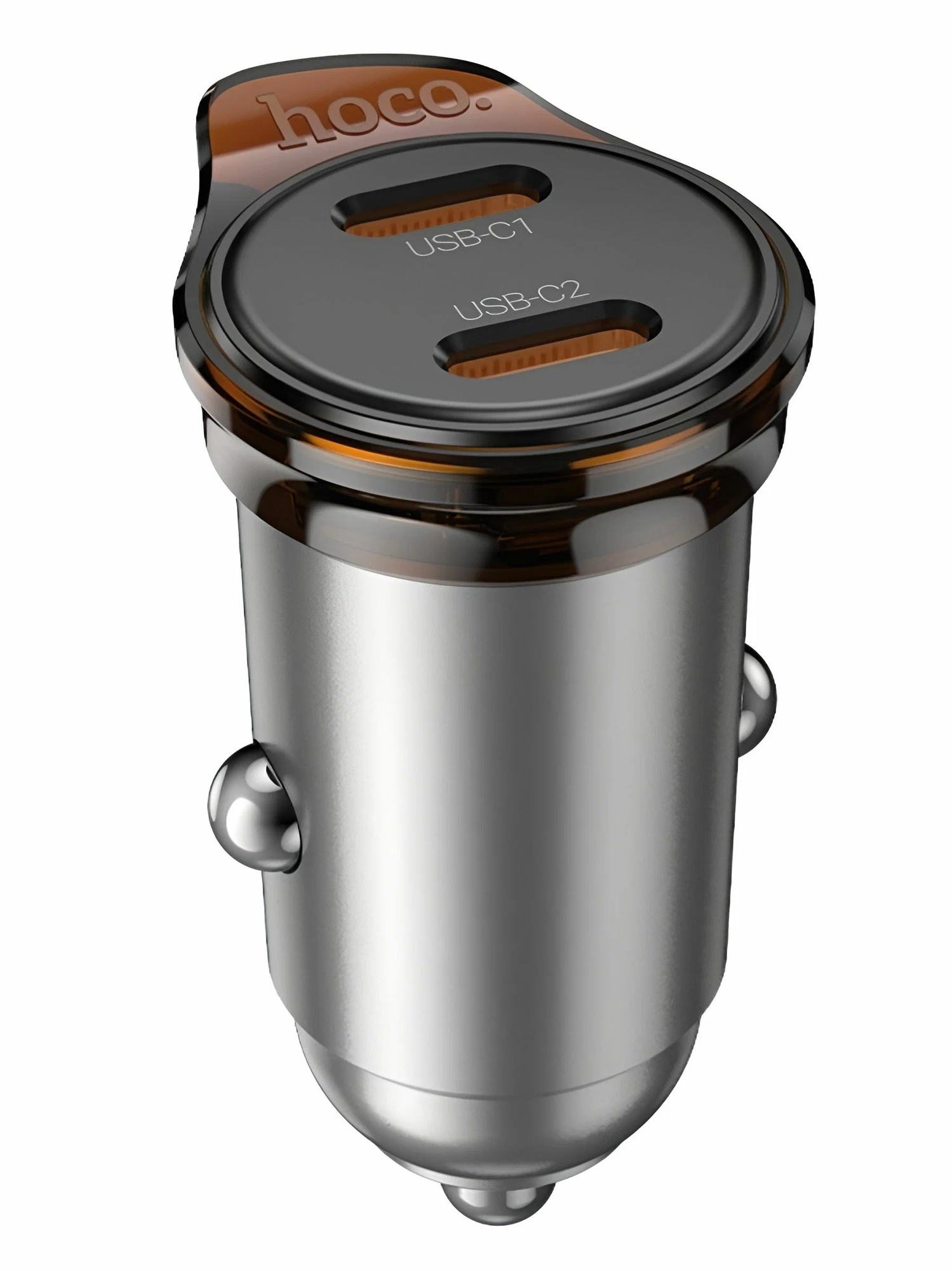 Автомобильное зарядное устройство 2xUSB Type-C Hoco, 45 Вт, для машины