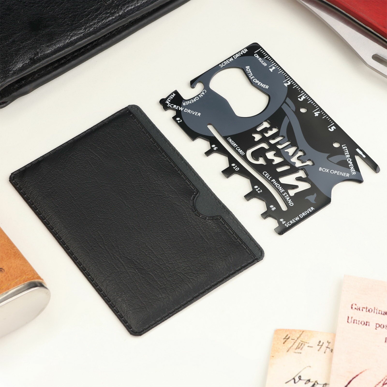 Карта выживания Wallet ninja, 0.5x5.5x8.5 см, в чехле, тематика праздника: 23 февраля