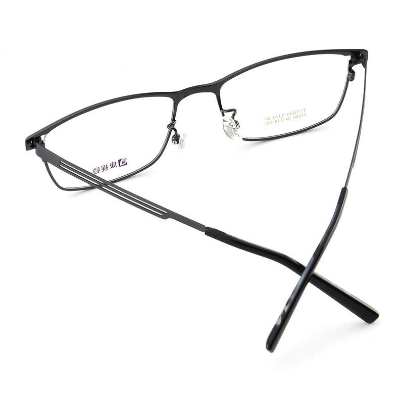 Cornstone Pure Titanium Titanium Rectangular Eyeglass Frames Men's 54 — фото 1