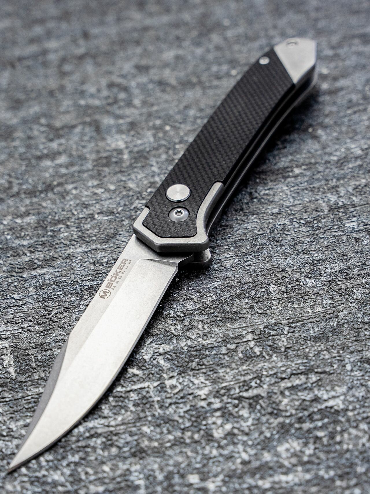 Нож складной автоматический Bocker Magnum черный