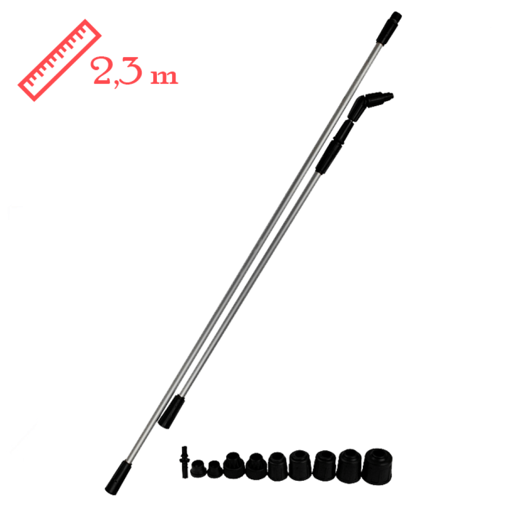 Насадка-удлинитель Умница УБ-2.3M, пластик и алюминий, серебристая, для комнатных и садовых растений