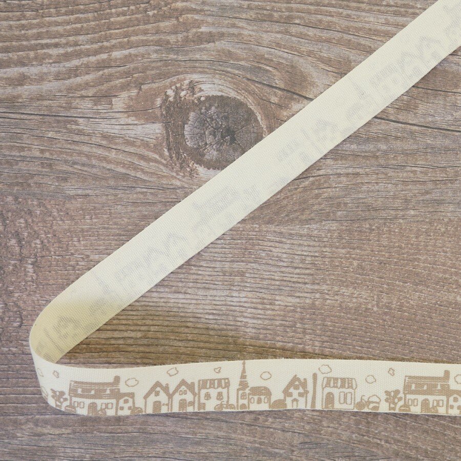 Лента хлопковая на картонной мини-катушке Деревенский сюжет 5 м HEMLINE VR15.023