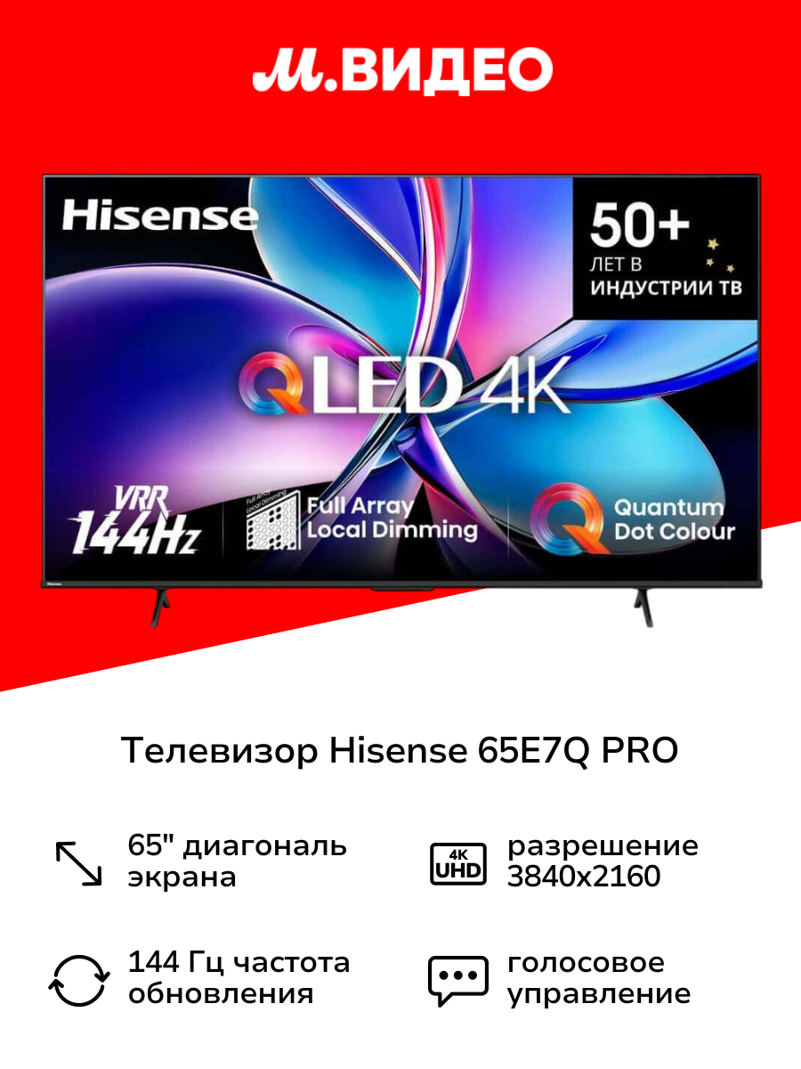Телевизор Hisense 65E7Q PRO