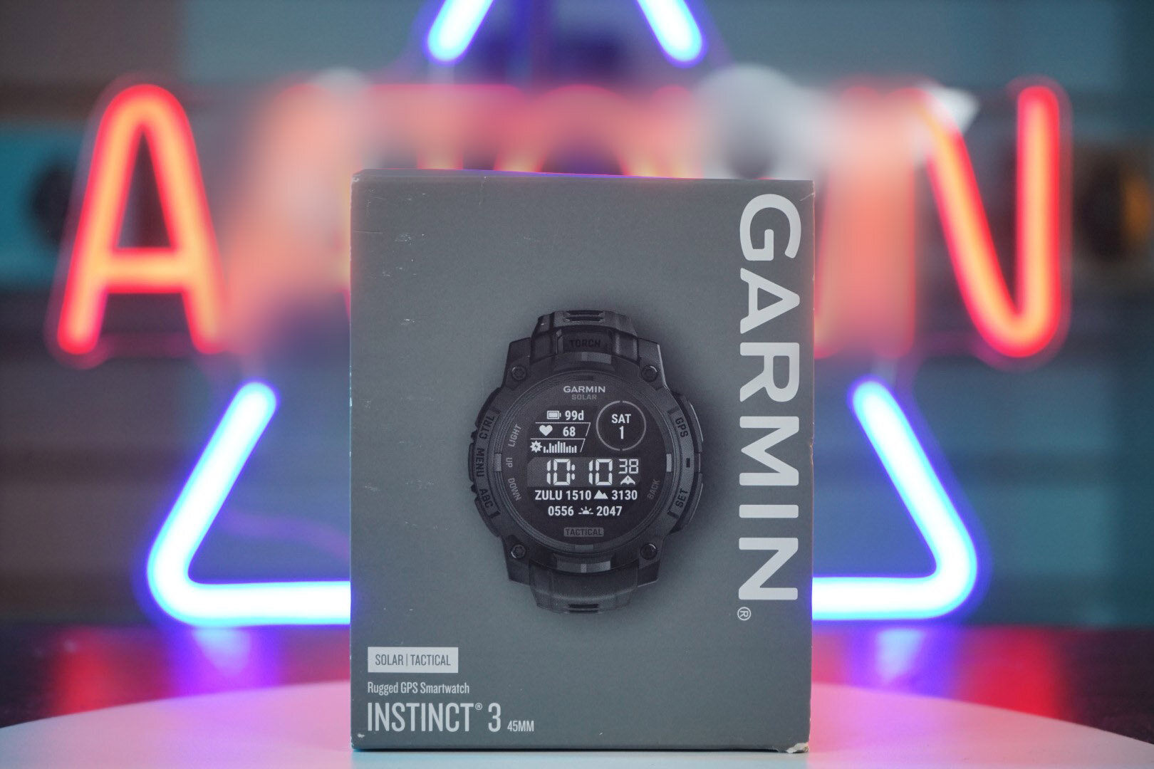 Часы Garmin Instinct 3 – 45 mm Solar Tactical Edition Black with Black Band 010-02934-50