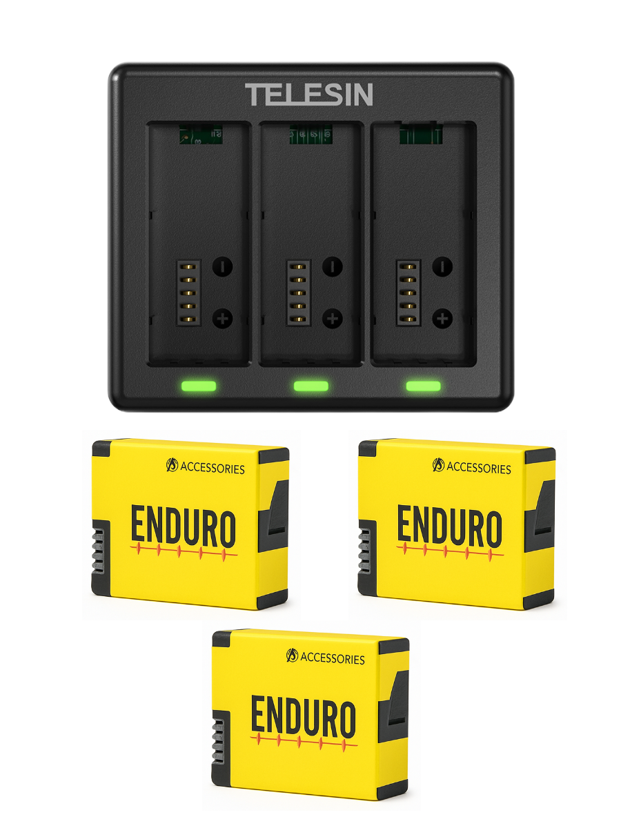 Набор тройное ЗУ Telesin + 3 АКБ Action5 для GoPro 13, AEBAT-BCG-12\3