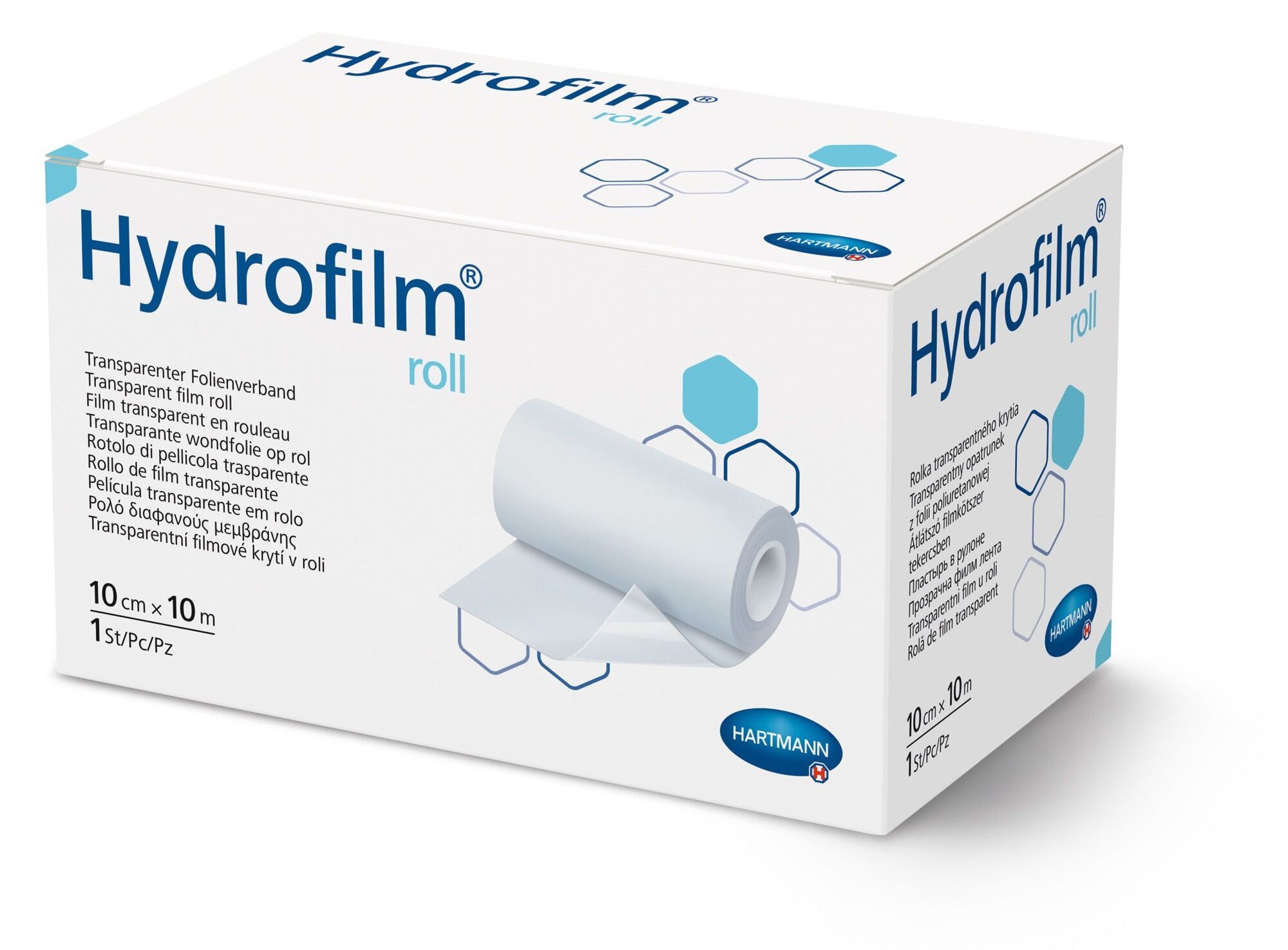 Пластырь Hydrofilm Roll (Гидрофилм ролл) из прозрачной пленки в рулоне, 10cм x 10м, 1 шт
