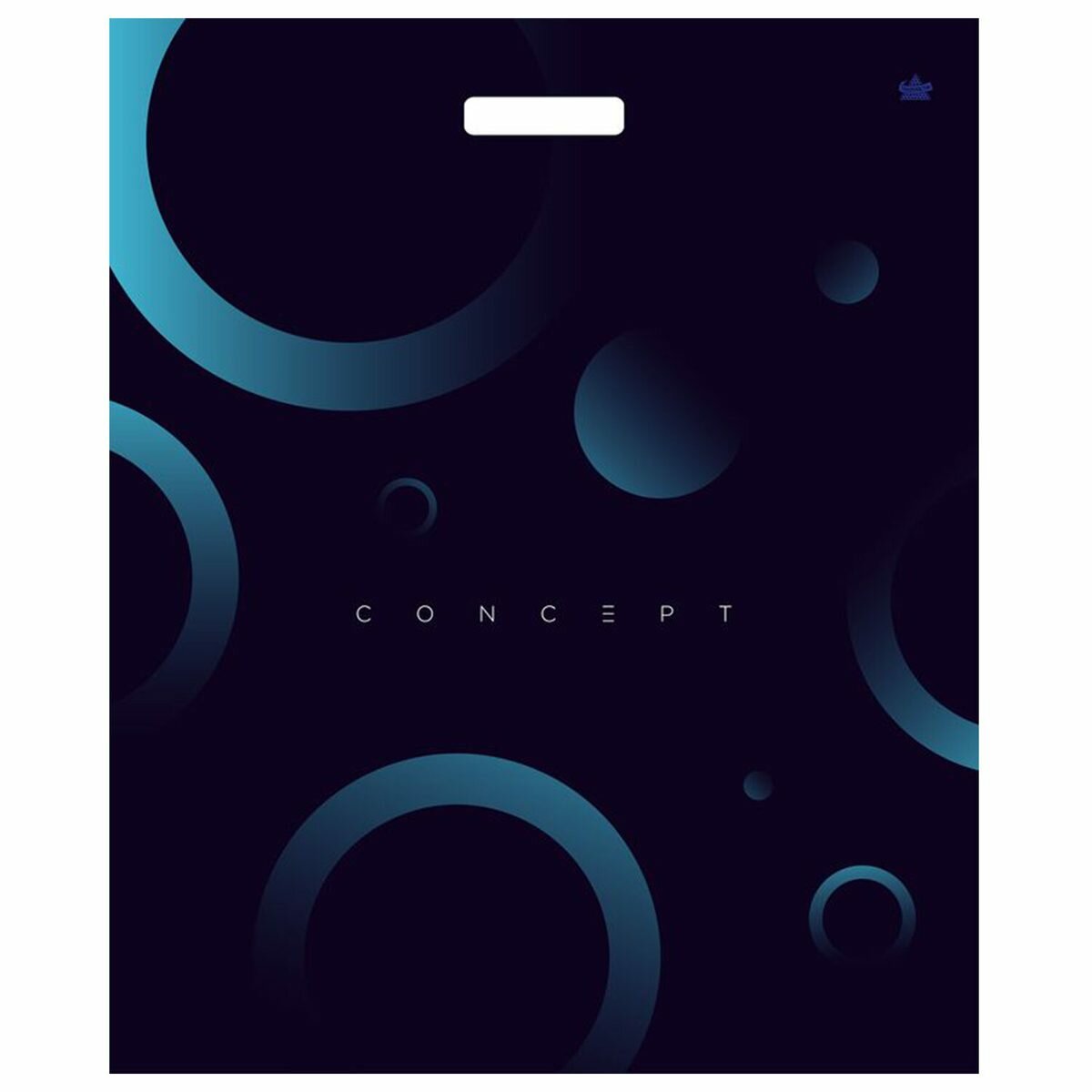 Пакет с вырубной ручкой Тико ПВД, 60х50см, "Концепт БИГ", 100мкм (н00214884), 25шт.