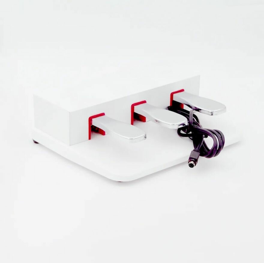 UNIQKEYS TRINITY LP-1W - Педаль тройная для цифровых пианино YAMAHA, белый/серебро
