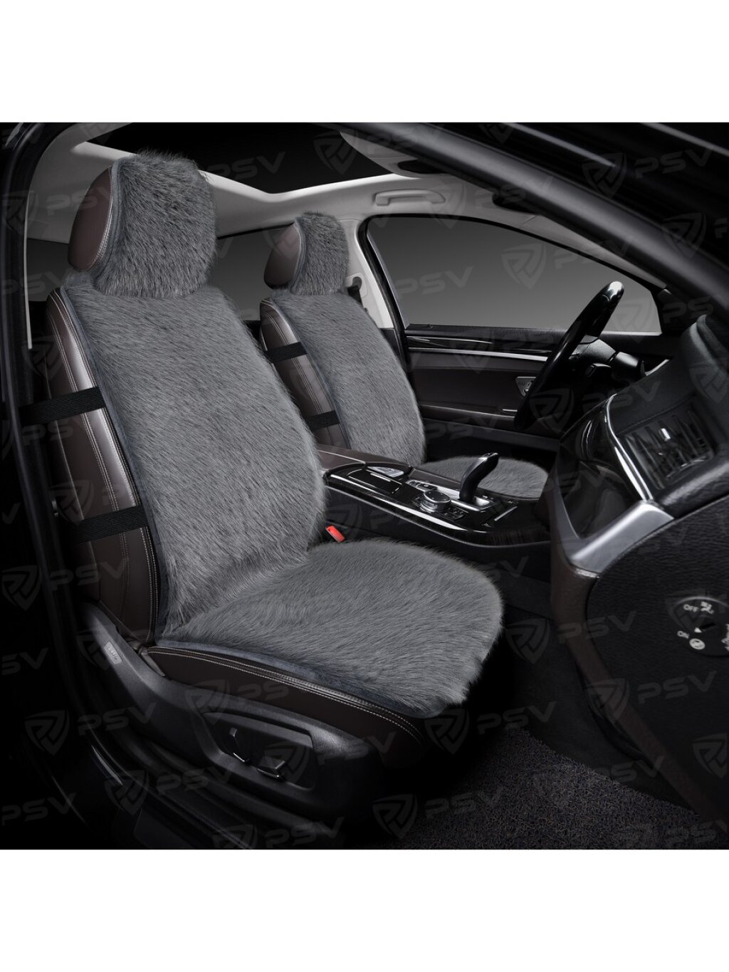 Накидка на сиденье "PSV" Fox Extra искусственный мех темно-коричневый(1 шт.)