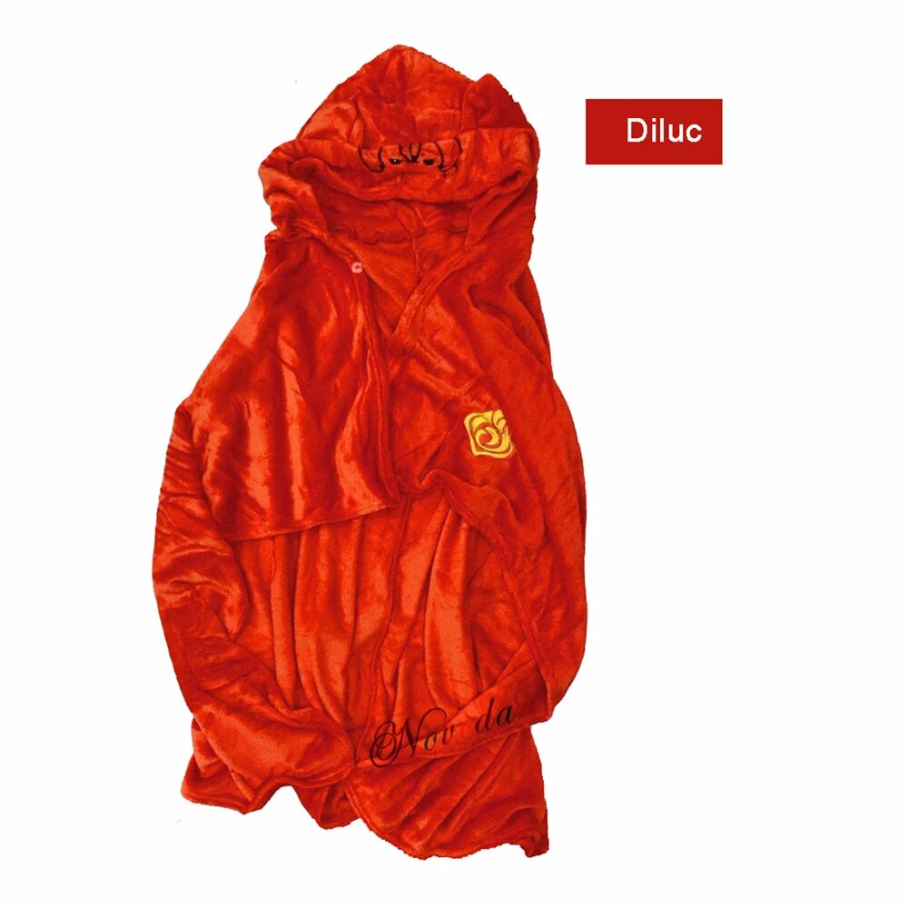Косплей одеяло-толстовка Странник Новедан Diluc Red Dead Night