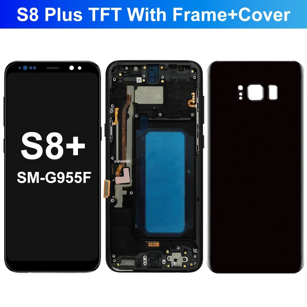 S8 G950F S8 + G955F Замена TFT-экрана для Samsung Galaxy S8 Plus ЖК-дисплей с S8Plus TFT I Cover