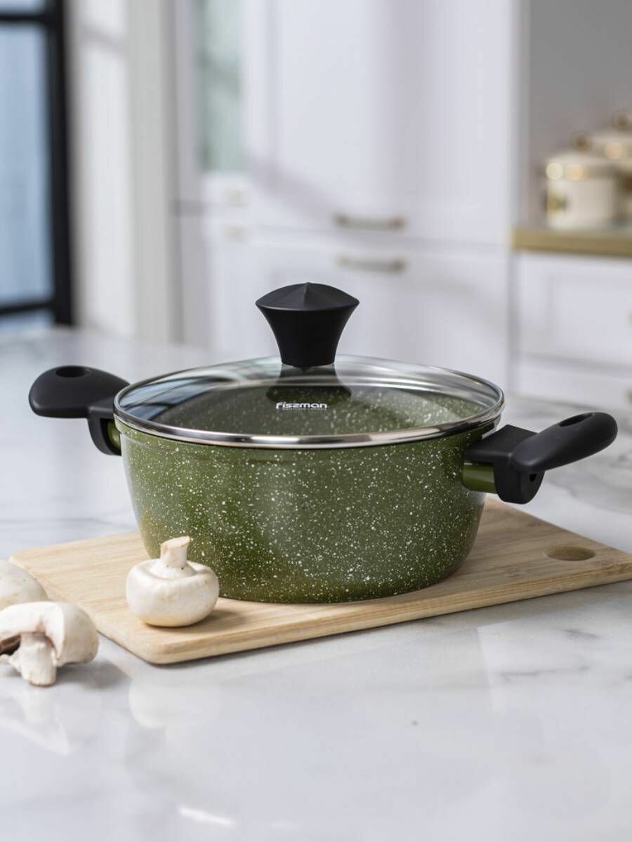 Кастрюля с антипригарным покрытием Jenny 2,25 л с крышкой для индукционной плиты