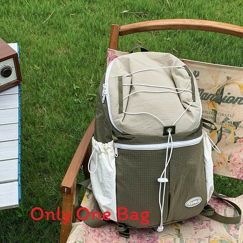 Fresh style рюкзак нейлон с изогнутыми ремнями для коротких поездок и школы армейский зеленый