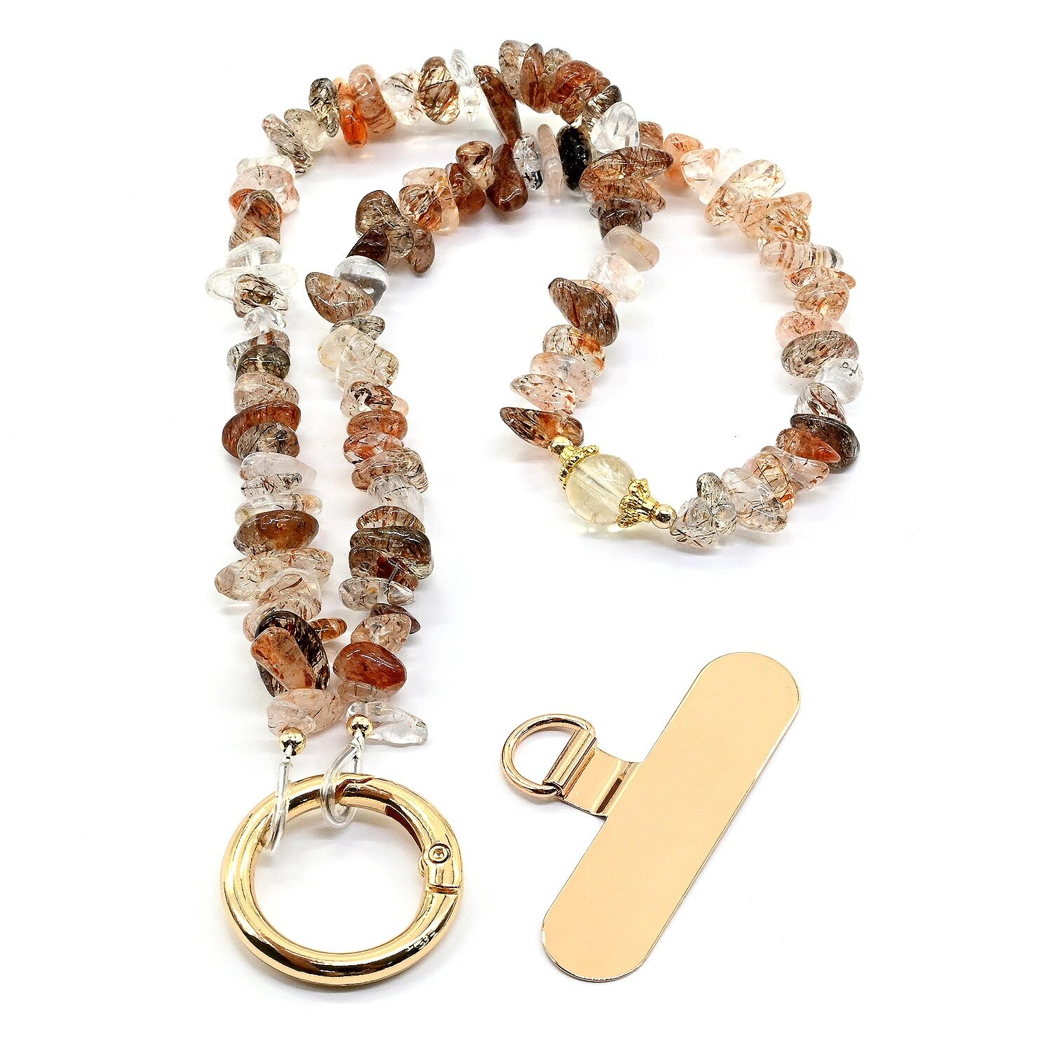 Браслет, кварц рутиловый