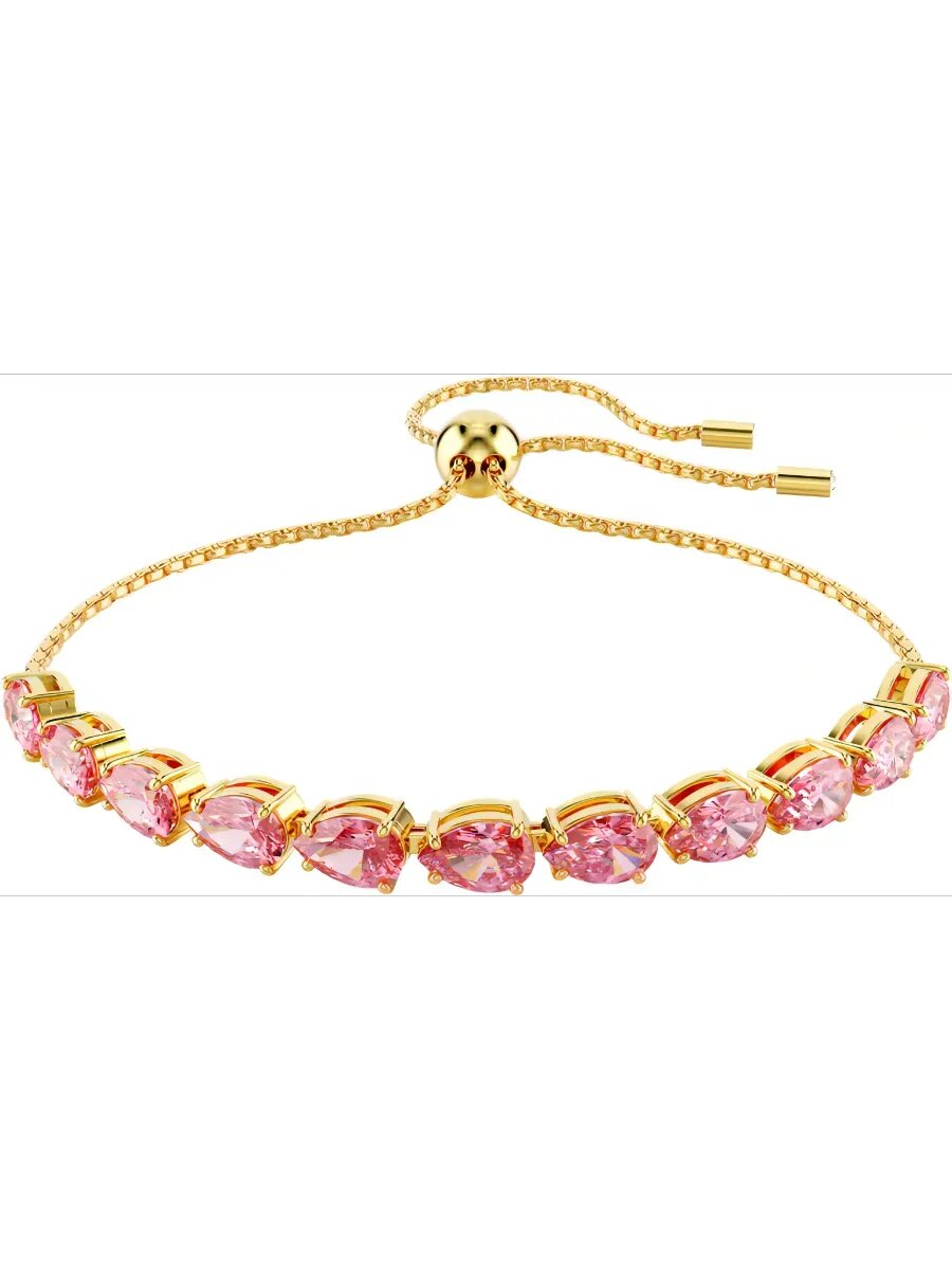 Жесткий браслет, кристаллы Swarovski