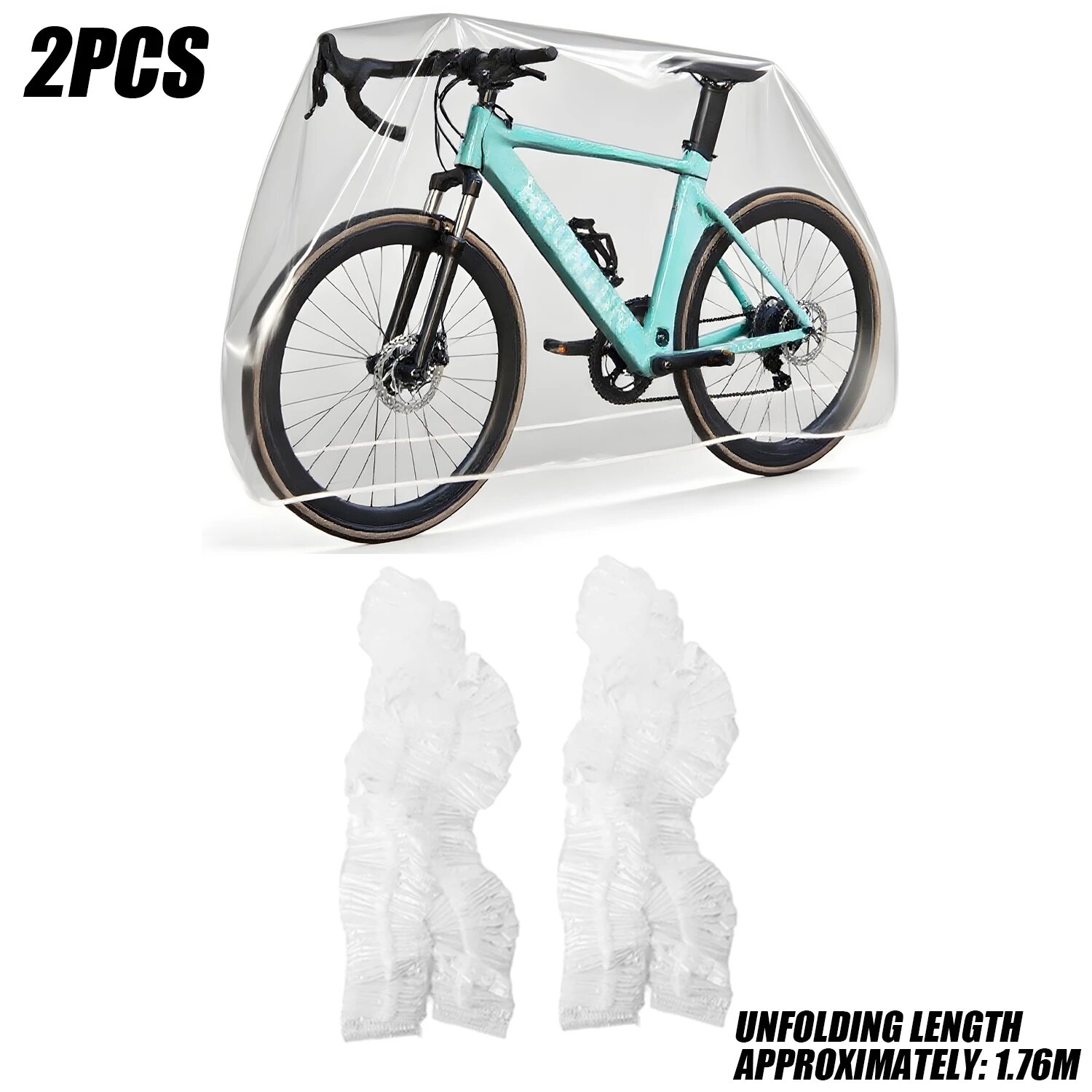 Прозрачный чехол для велосипеда 2 шт.