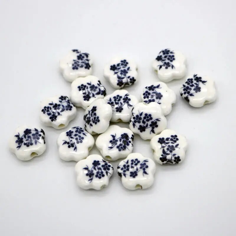 Керамические бусины MISSDEAR 15 мм разноцветные Белый, A14