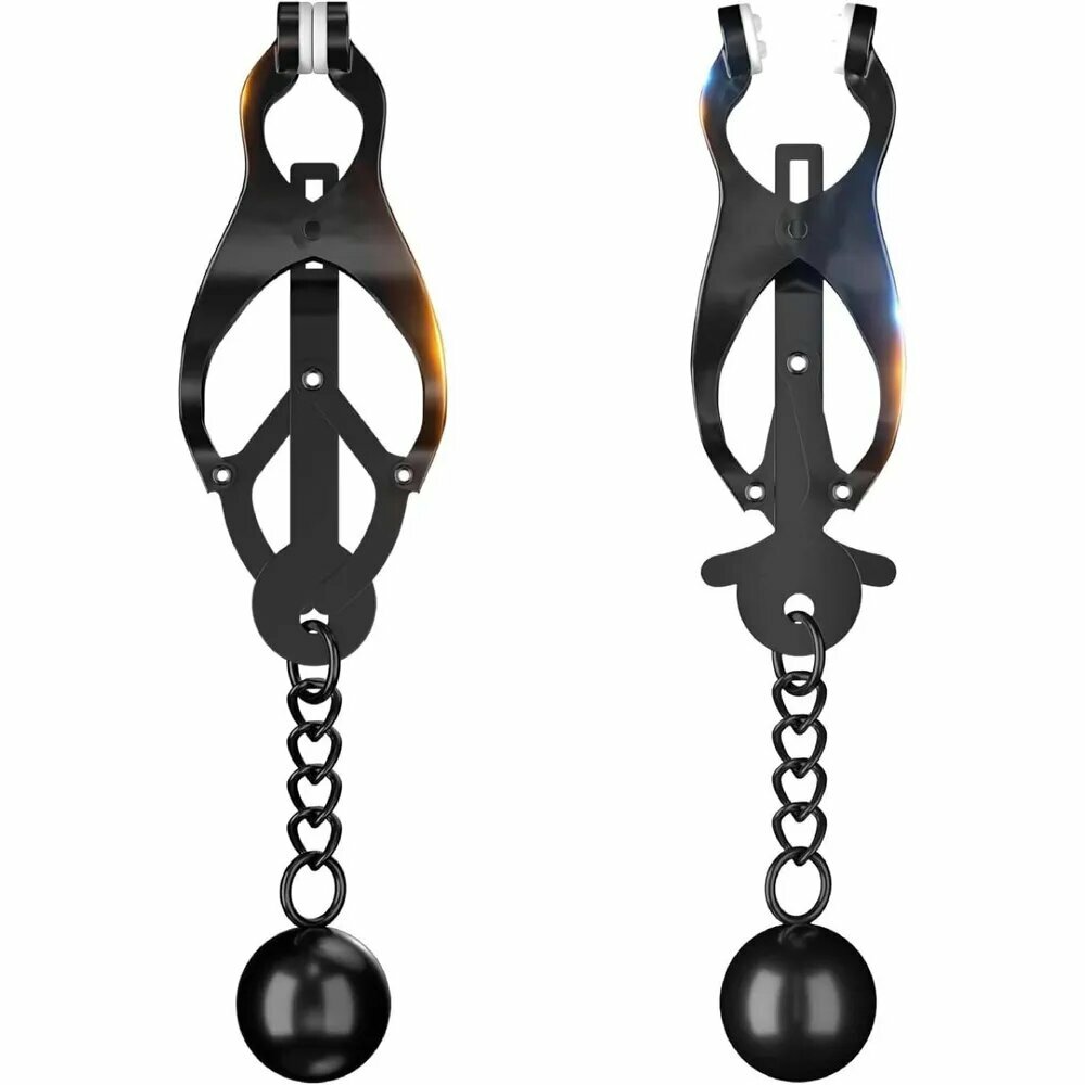 Металлические зажимы на соски с грузиками и силиконовыми подушечками для женщин: BDSM ограничения для усиленной стимуляции. Портативный инструмент для связывания для удовольствия пары.