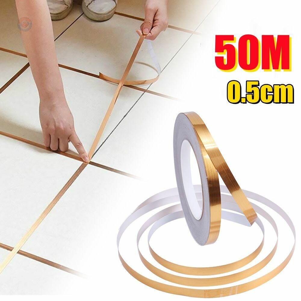 Самоклеящаяся лента для заделки швов между плиткой, влагостойкая и универсальная, 50 м, быстрая маскировка трещин и щелей на кухне и в ванной