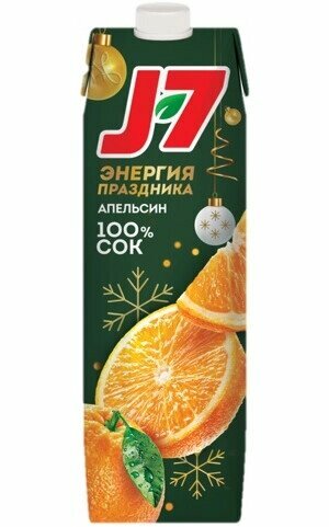 Сок "Джей-7" Апельсин, Тетра Пак, 0.97 л
