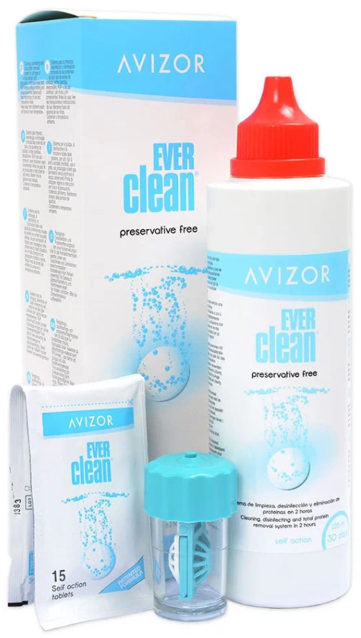 Раствор для ухода за контактными линзами Avizor Ever Clean 225 мл