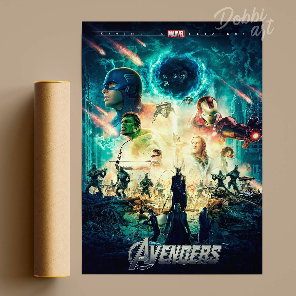 Постер Мстители, Avengers 30х40 см без рамы/ Комиксы, Марвел/ Плакат для интерьера, в подарок