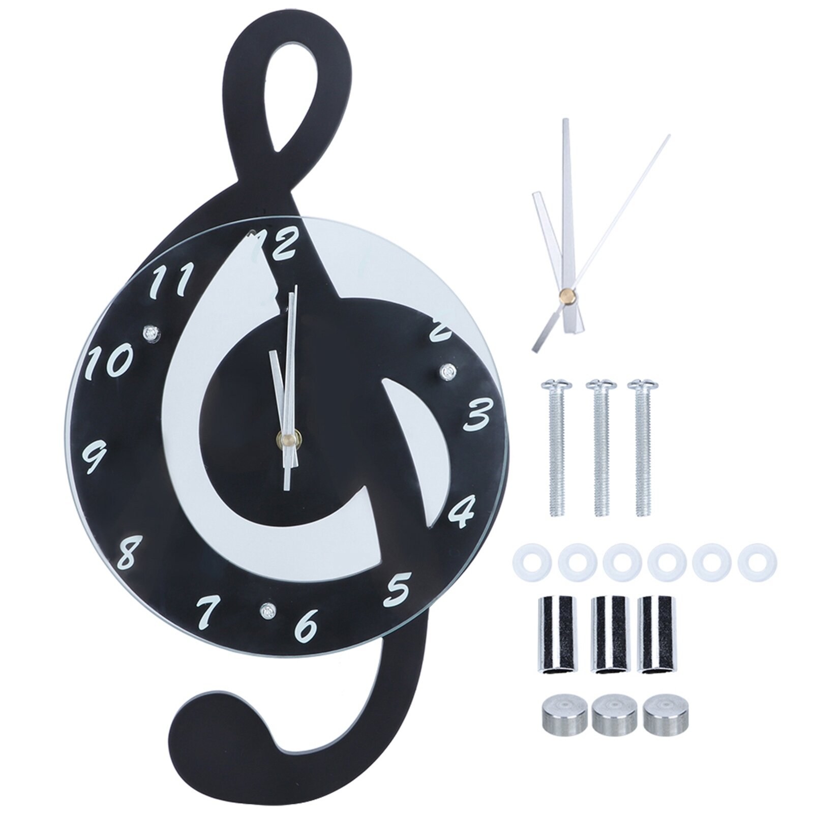 Настенные часы с музыкальными нотами, бесшумные кварцевые электронные часы для детской комнаты, современные декоративные часы для спальни, игровой комнаты, детской комнаты