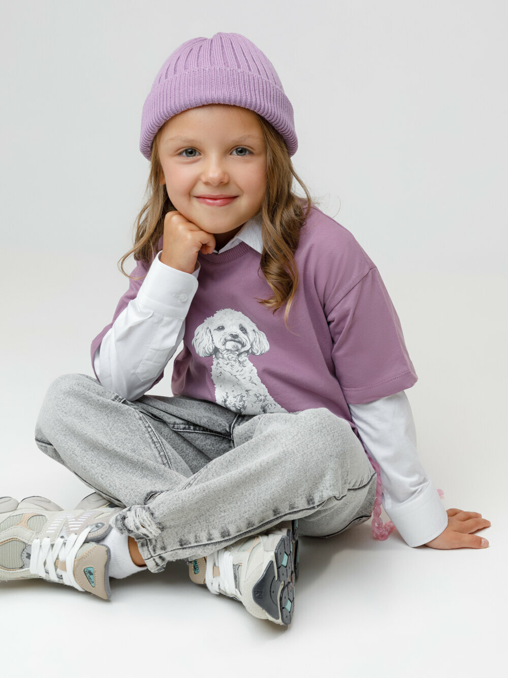 Футболка КР 302882/лиловый 3220 к649